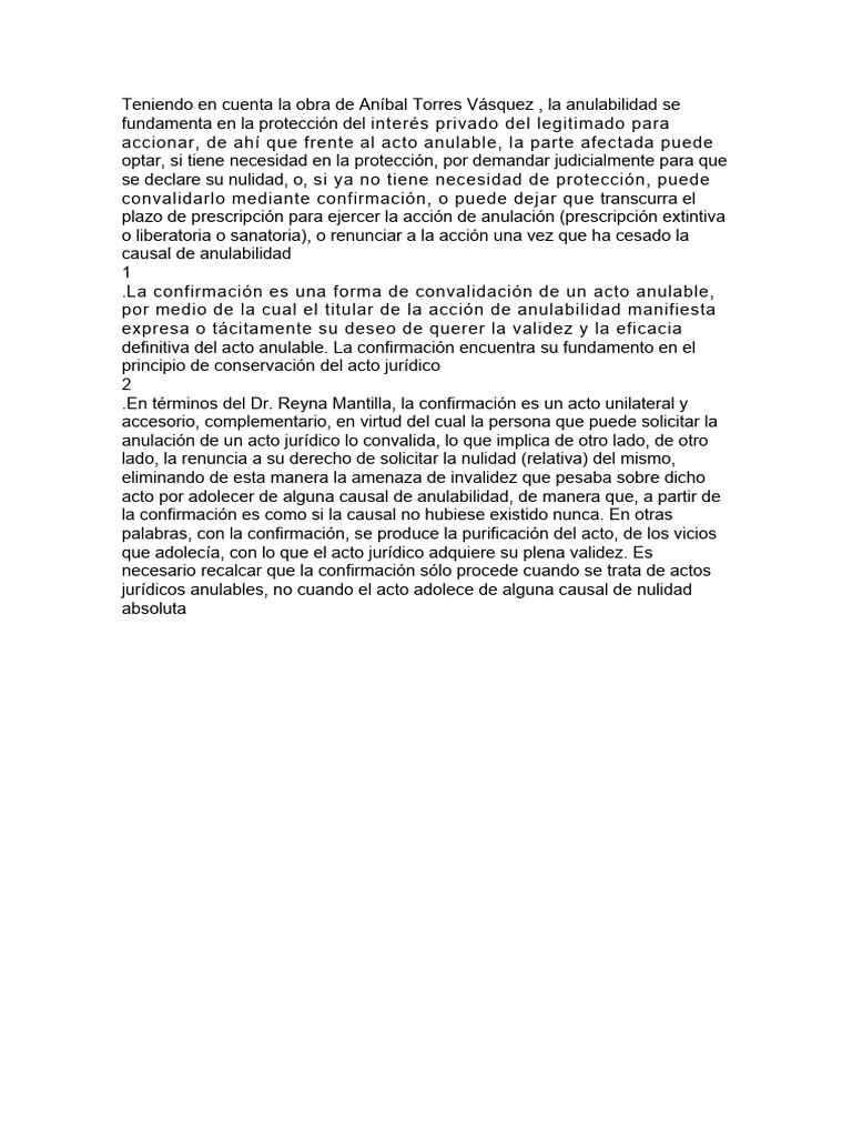 Teniendo en Cuenta La Obra de Aníbal Torres Vásquez | PDF