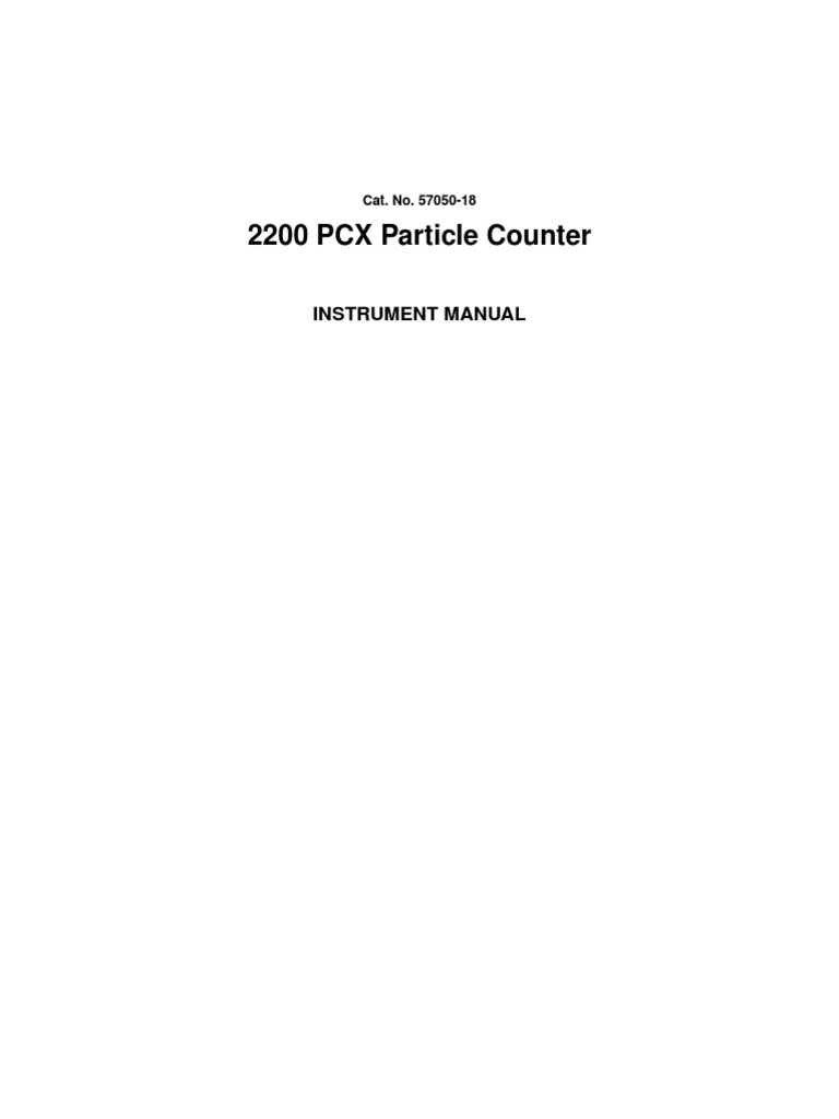 Particle Counter | PDF | Tap (Valve) | Pipe (Fluid Conveyance)
