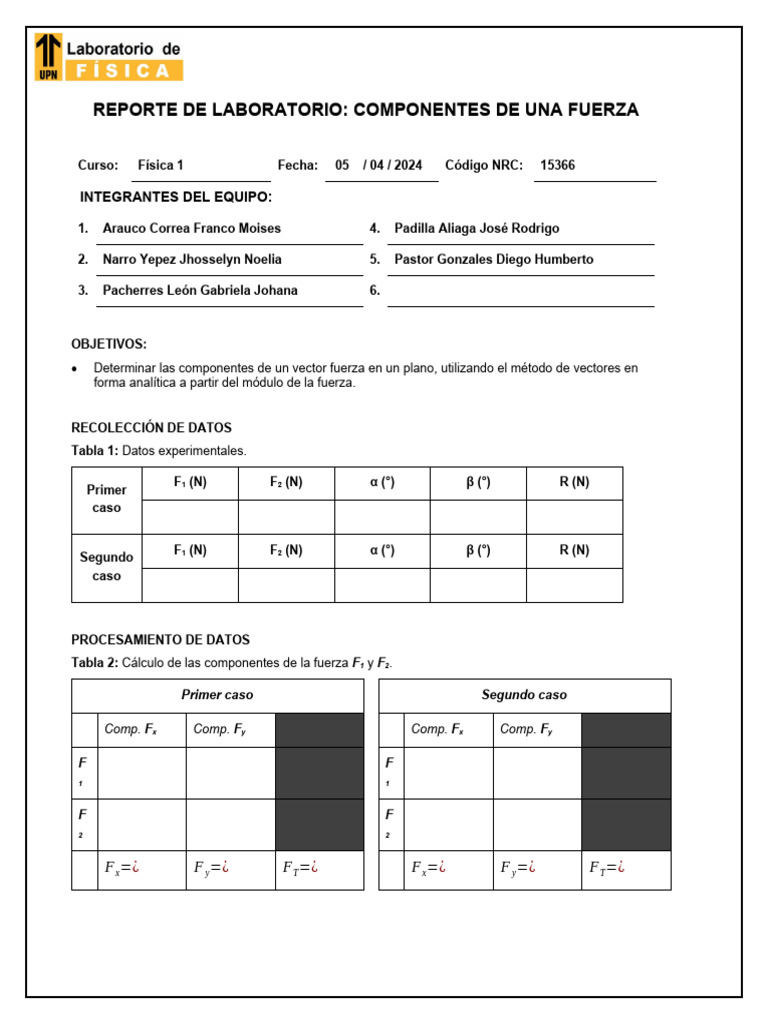Reporte Lab Fisi1 S02 CF 2024 | PDF