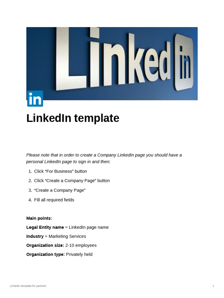 LinkedIn Template | PDF | Digital Marketing | Linked In