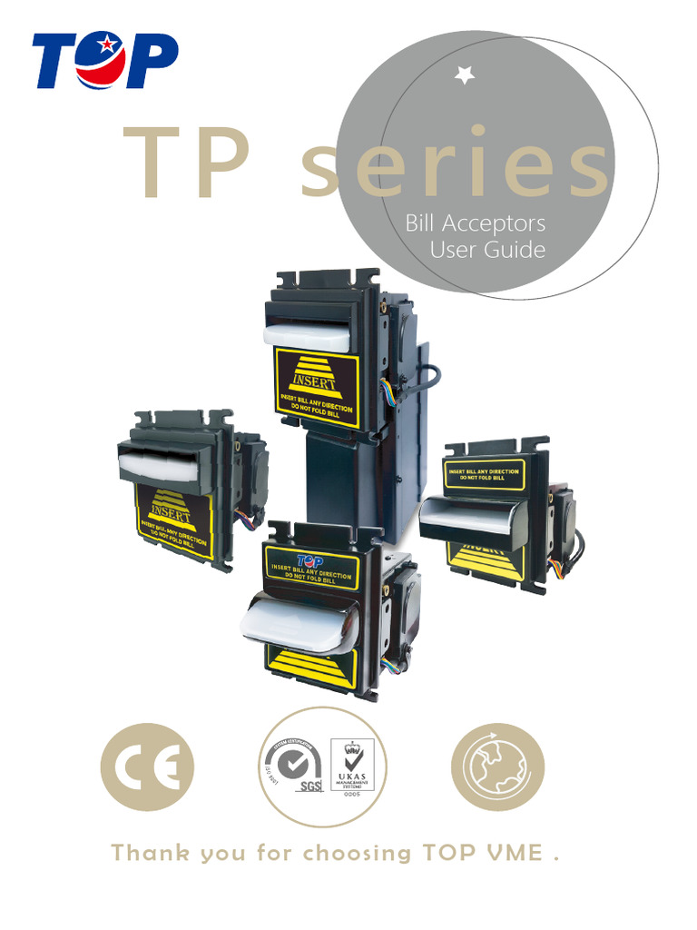TP Series Bill Acceptors User Guide | PDF | Manufactured Goods ...