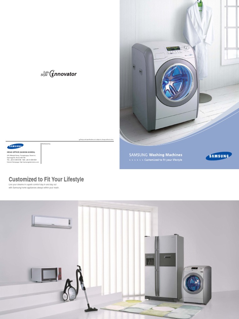 Samsung Washing Machines | PDF | Washing Machine | Laundry