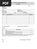 QLM Reimbursement Claim Form | PDF | Patient | Health Care