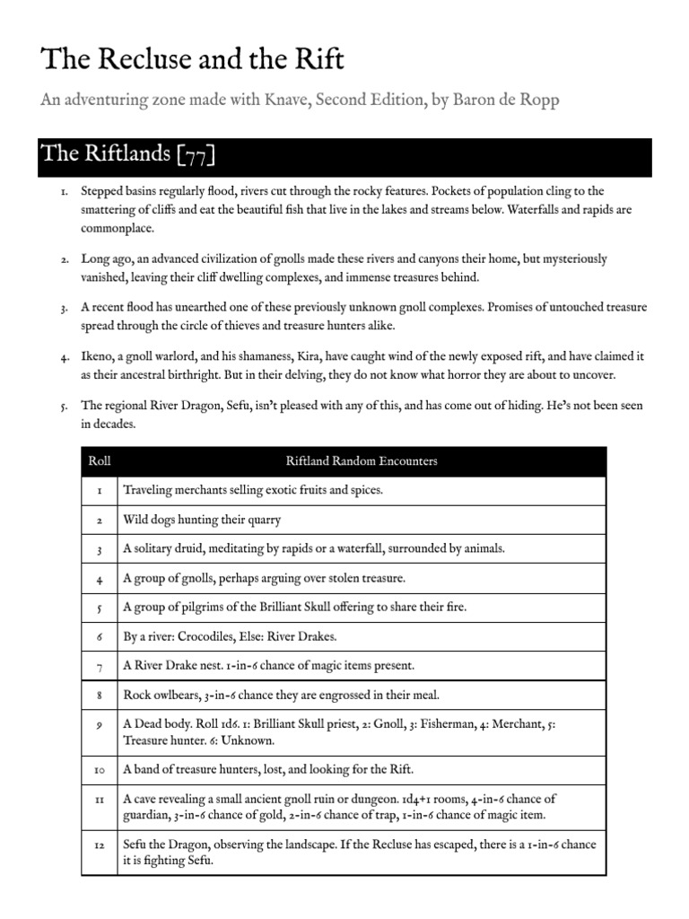 The Recluse Rift | PDF