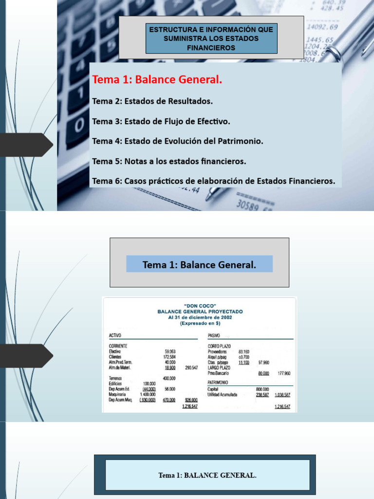 BALANCE GENERAL (1) | PDF | Hoja de balance | Estado financiero