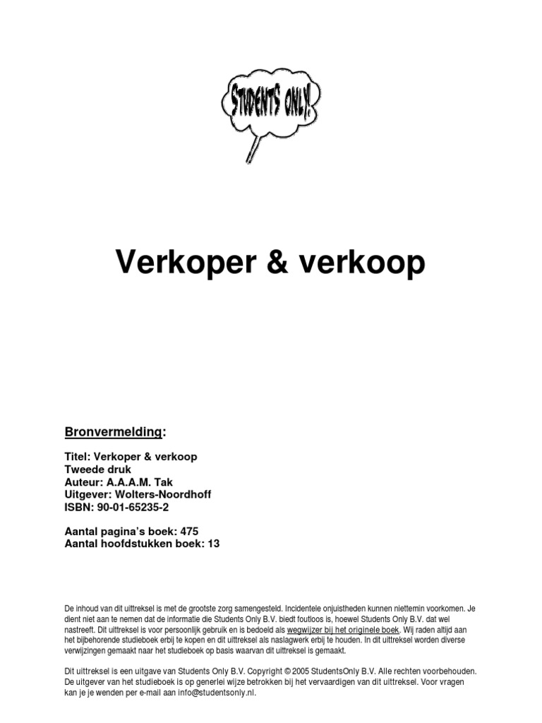 Verkoper en Verkoop-Druk 2-9789001652357 | PDF