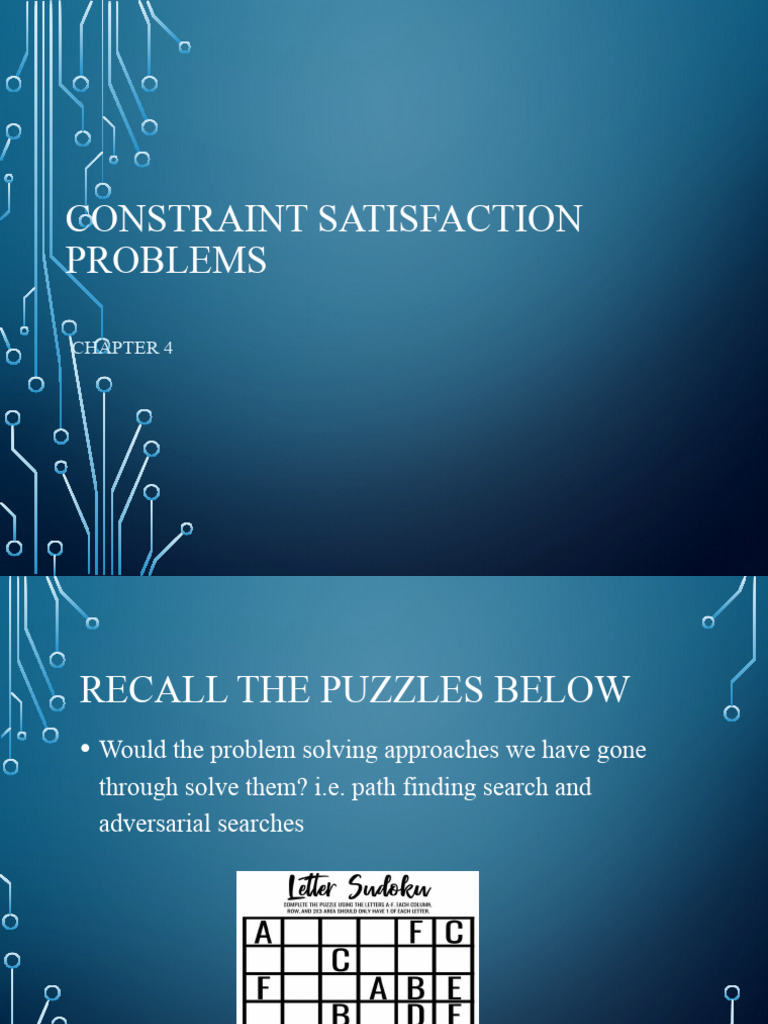 Lesson 4.1 - Constraint Satisfaction Problems | PDF | Variable (Mathematics) | Function ...