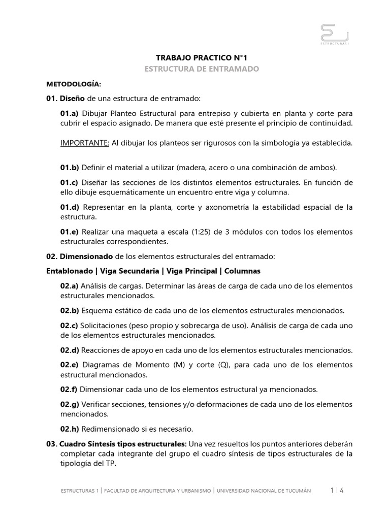 TP1 - Consigna 2023 Corregido | PDF | Viga (Estructura) | Columna