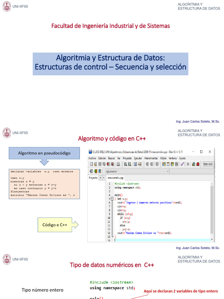 UNI-SI205U-02-Estructuras de control - Secuencia y selección | PDF ...