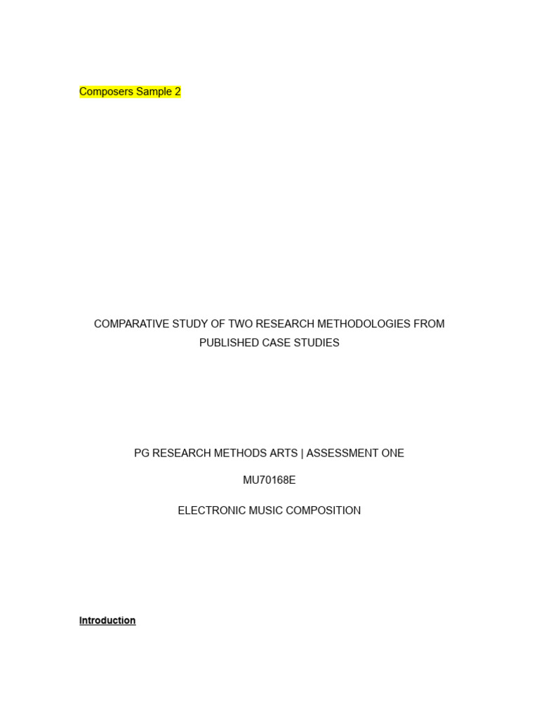 Composers Sample 2 | PDF | Methodology | Qualitative Research
