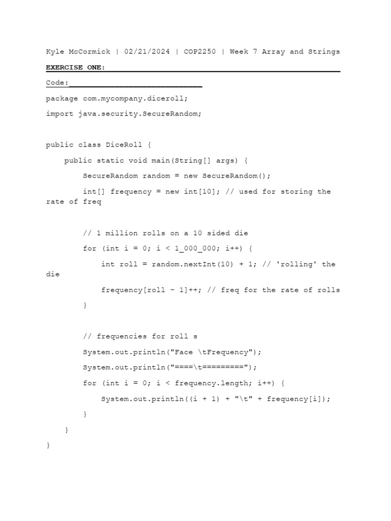 McCormickKyle COP2250 Week7Submission | PDF | Computer Programming | Software Engineering