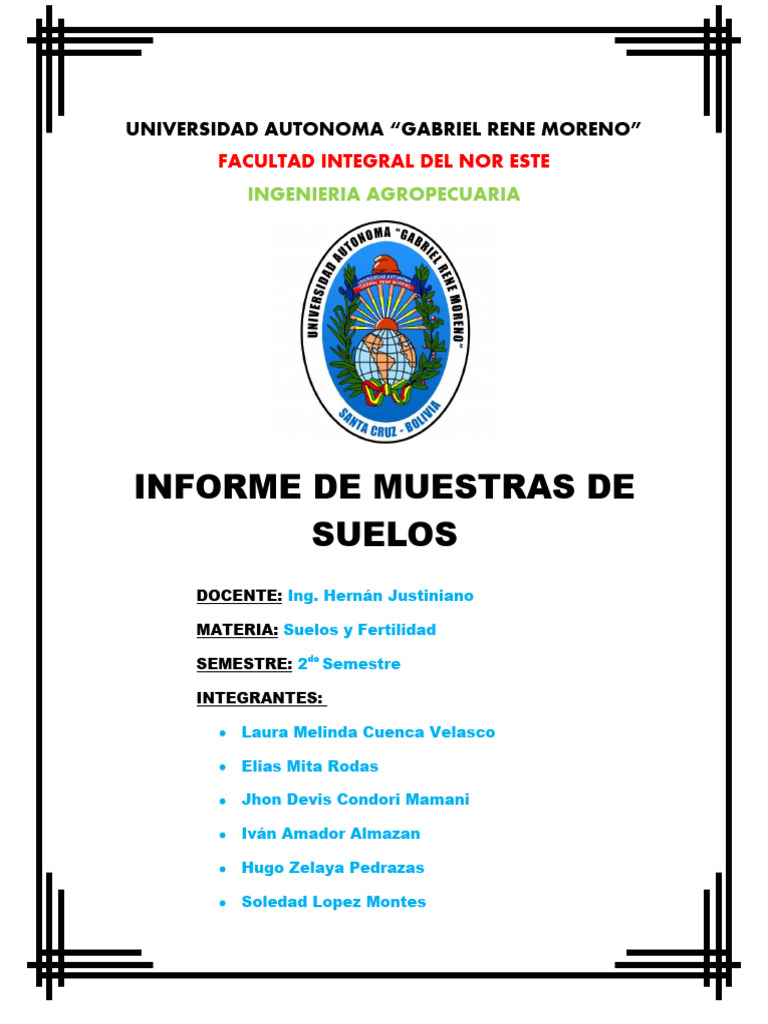 SUELO Y FERTILIDAD(1) muestras de suelo | PDF | Suelo | Ciencias de la Tierra