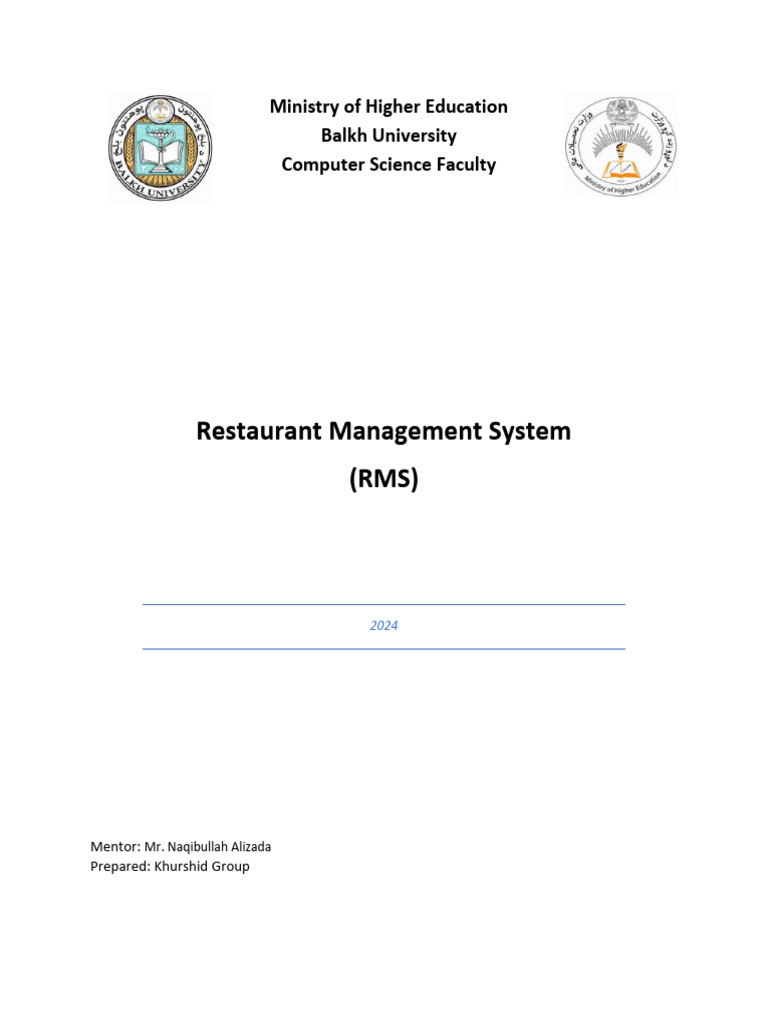 Restaurant Management System Database | PDF | Software Development ...