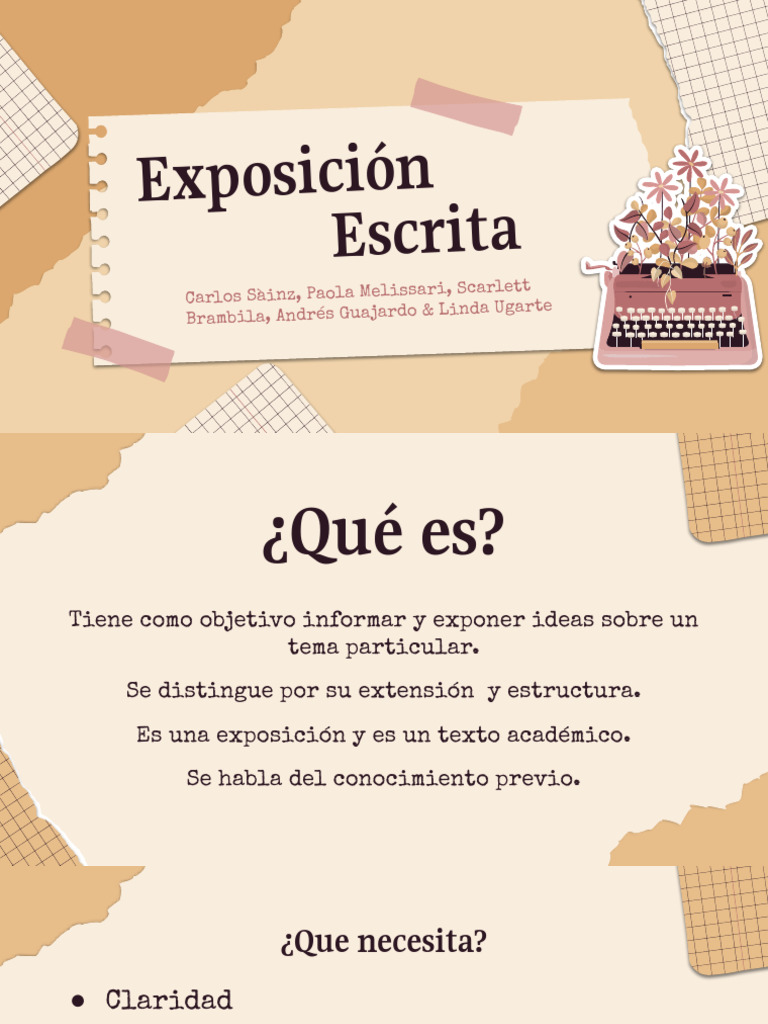 Exposición Escrita | PDF