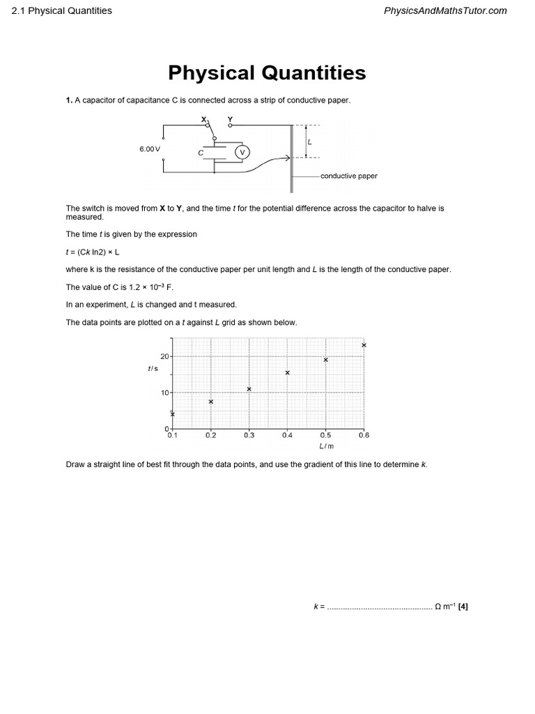 2.1 Physical Quantities QP | PDF | Force | Photon