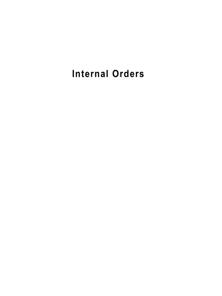 Internal Order | PDF | Cost | Software