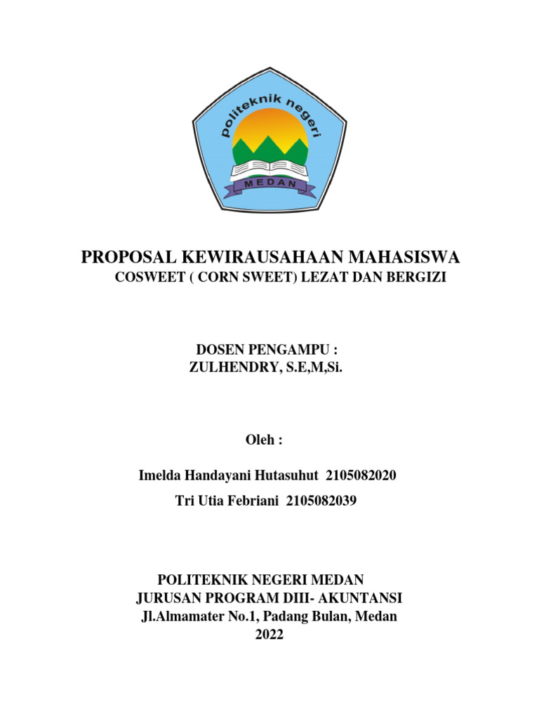 Proposal Usaha Jasuke CoSweet | PDF | Kesehatan Holistik