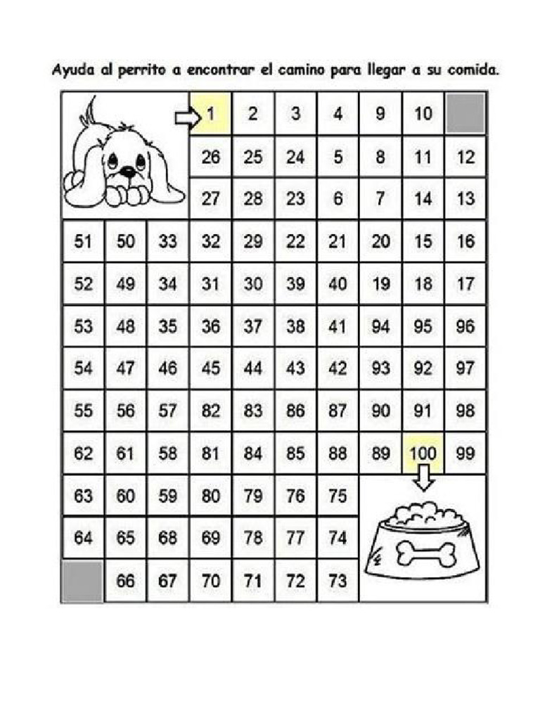 Numeros hasta 100 | PDF