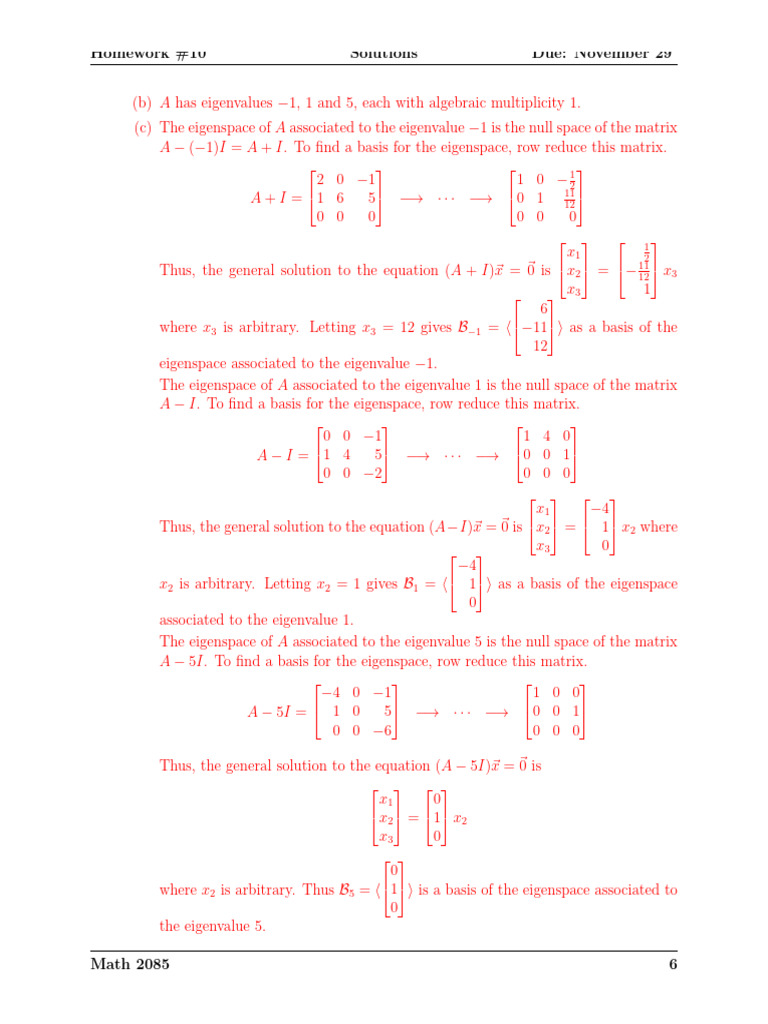 2085f17ps10a - Eigenvalues F | PDF | Eigenvalues And Eigenvectors | Matrix (Mathematics)