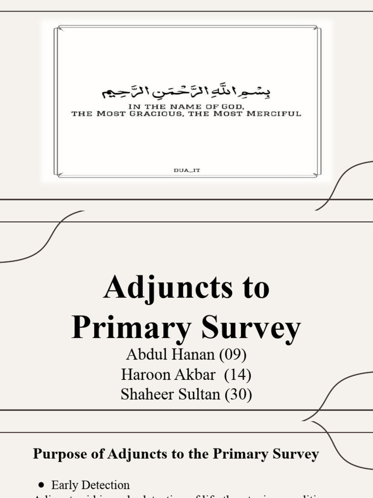 Adjuncts To Primary Survey 09,14 & 30 | PDF | Major Trauma | Breathing