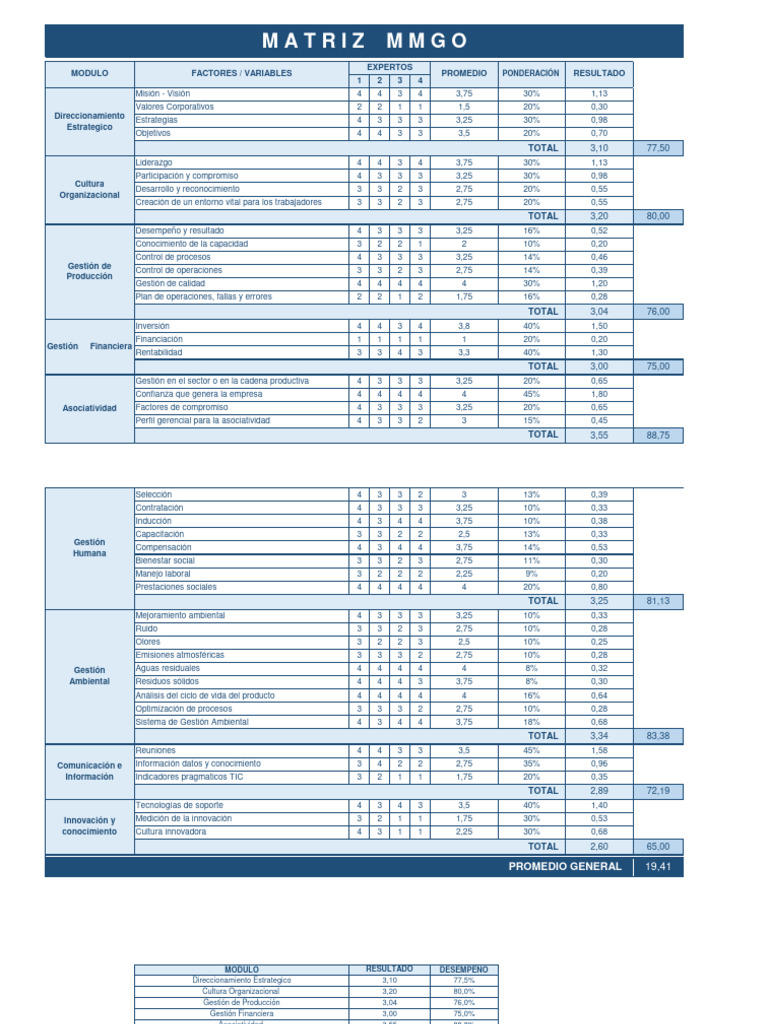 MATRIZ MMGO Corregida FF | PDF | Economía y medio ambiente