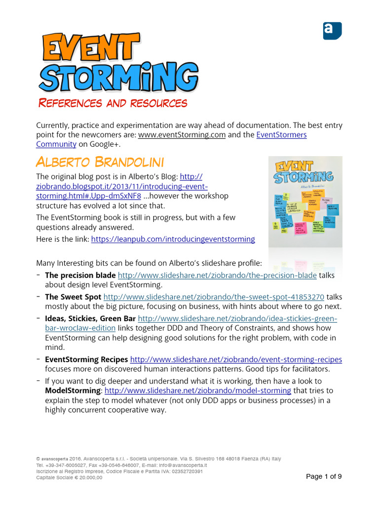 EventStorming References | PDF | Brainstorming | Systems Engineering