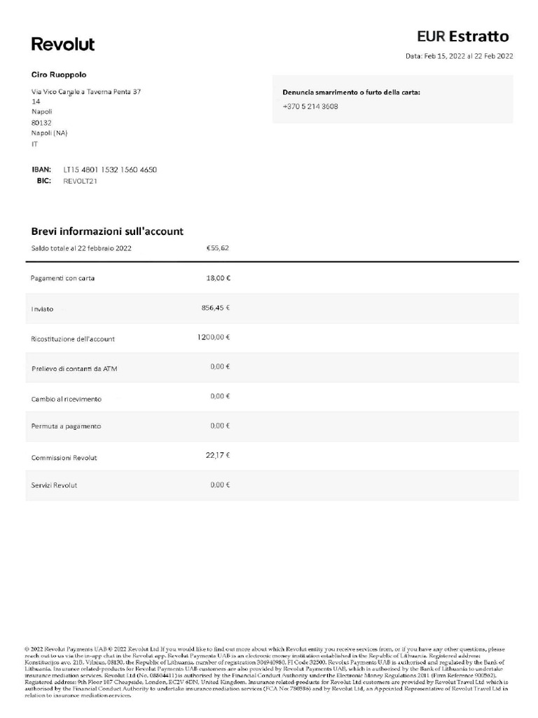 Revolut-EUR-State - Ment-02. 2022 | PDF