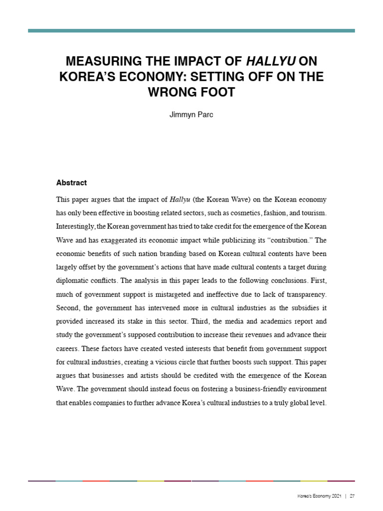 KEI Koreas-Economy 2021 211019 Parc 2 | PDF | South Korea | World Politics