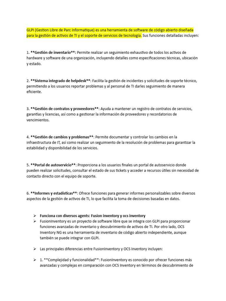 GLPI | Descargar gratis PDF | Software libre | Software