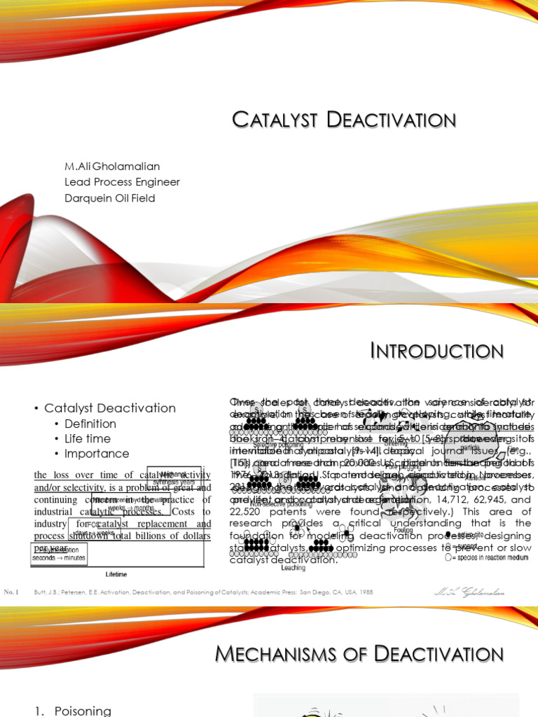 Understanding Catalyst Deactivation | PDF | Catalysis | Sintering