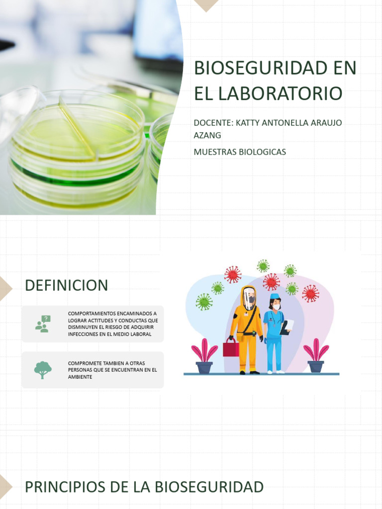 Bioseguridad en El Laboratorio | PDF | Laboratorios | Especialidades Medicas