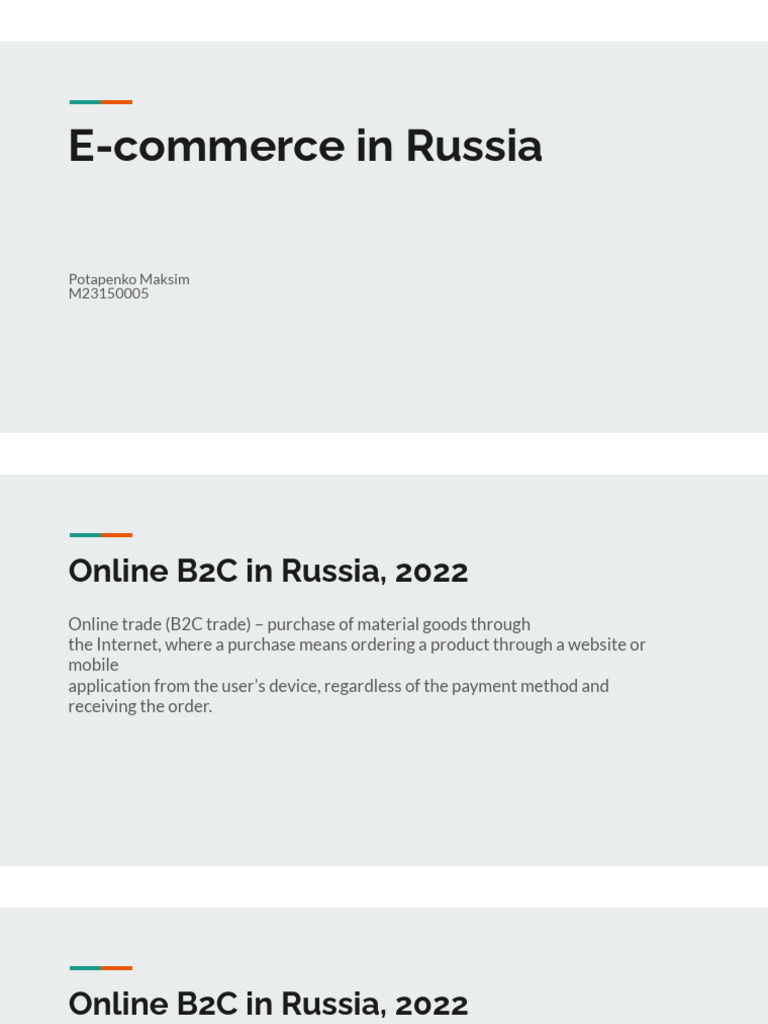 E-Commerce in Russia | PDF | E Commerce | Online Shopping