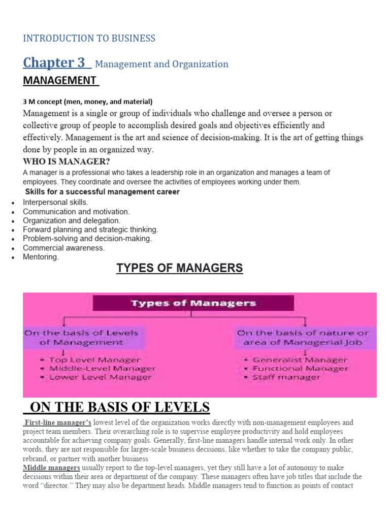 ITB (CHAPTER 3) Mangement | PDF | Strategic Management | Leadership