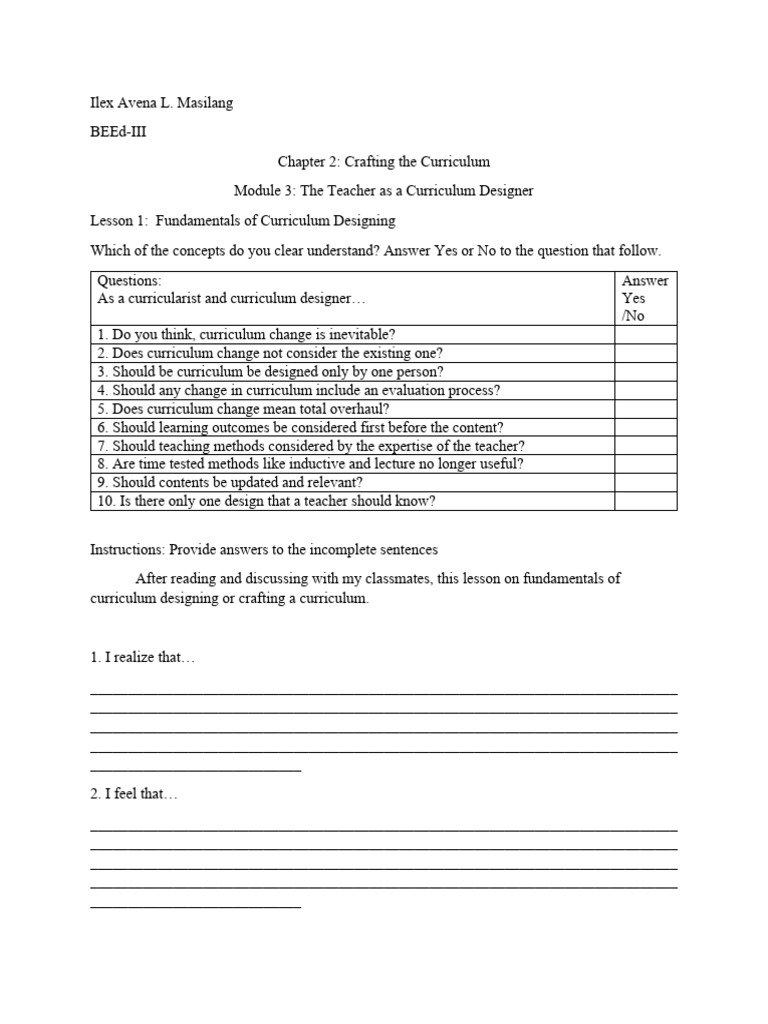 Module 3 Currdev | PDF | Curriculum | Learning Module 3 Currdev | PDF | Curriculum | Learning