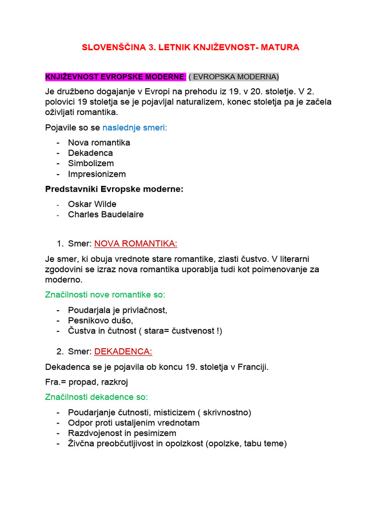 Slovenščina 3 | PDF