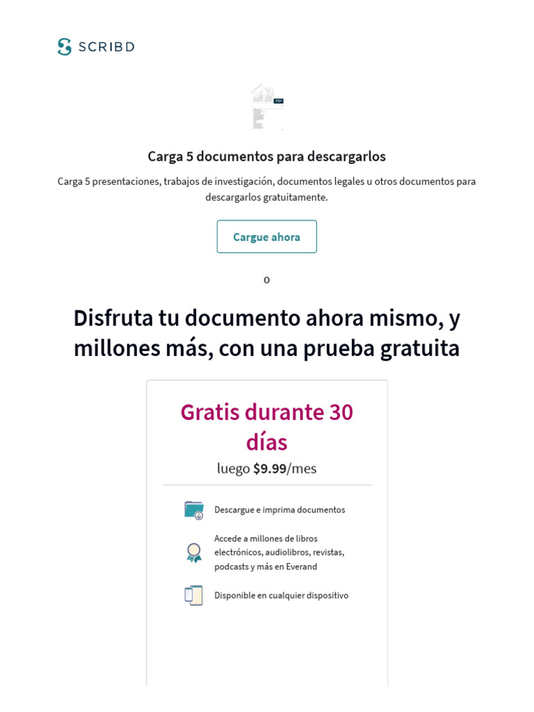 Descarga Documentos Gratis en Scribd | PDF