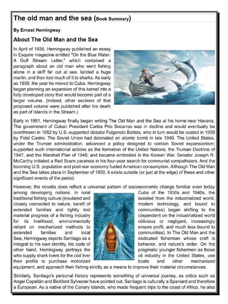 The Old Man and The Sea - Summarized Book | PDF