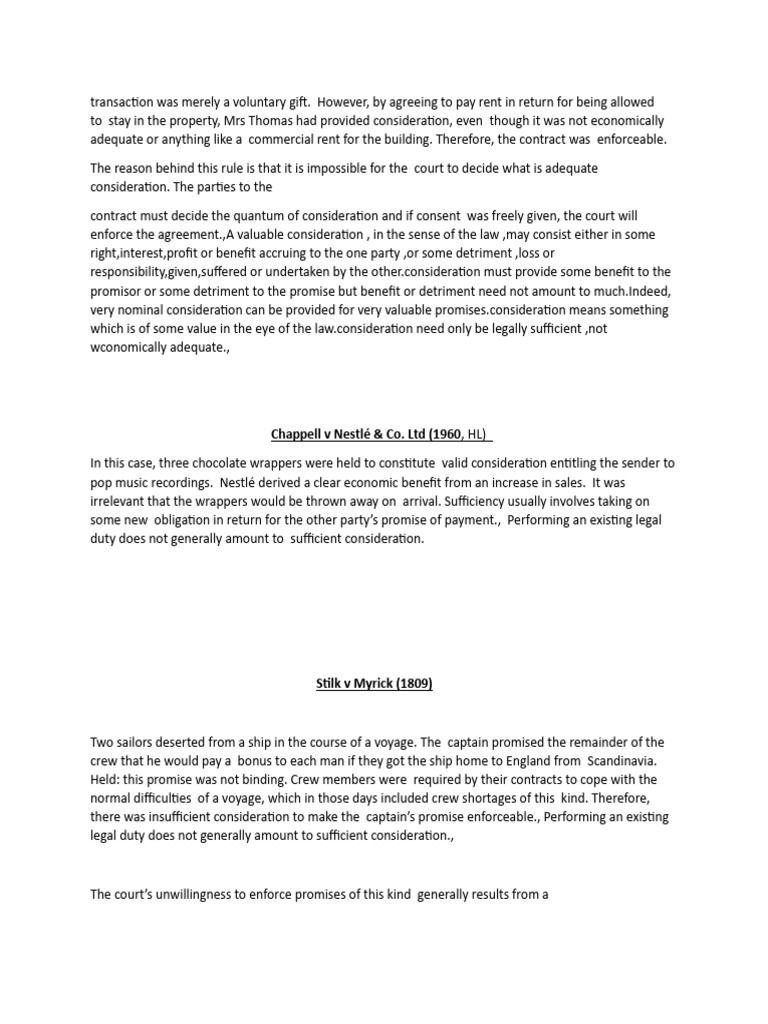 case list# | PDF | Consideration | Common Law