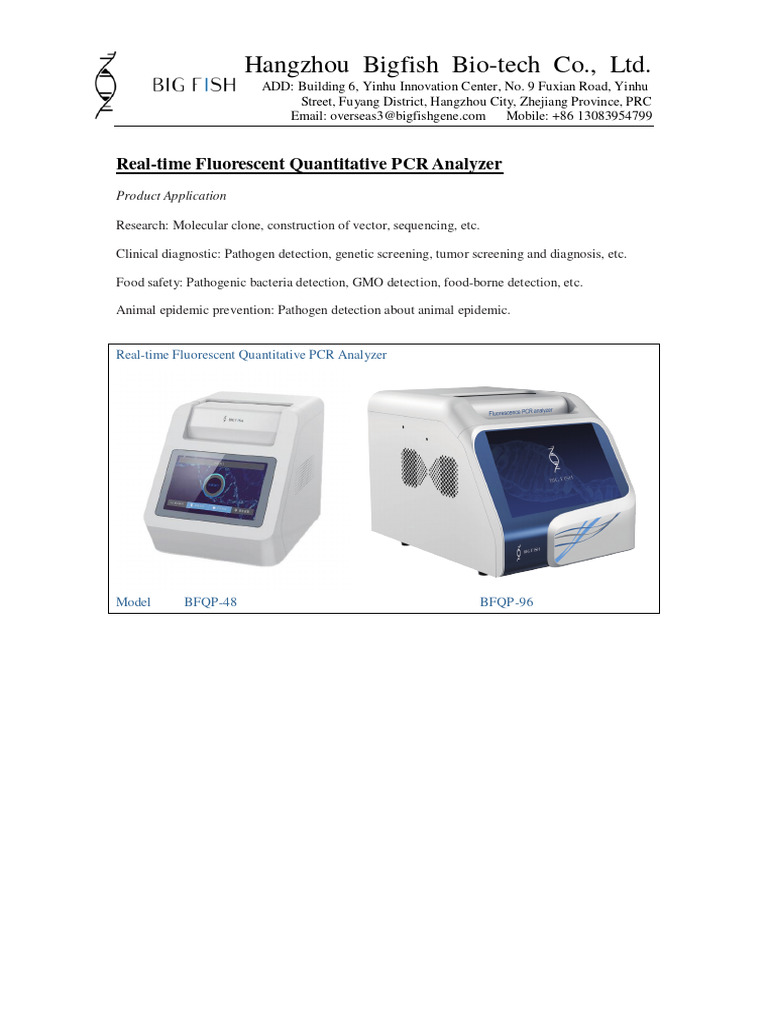 Real-Time Fluorescent Quantitative PCR Analyzer | Download Free PDF ...