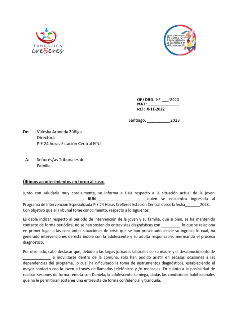 EJEMPLO OFICIO SIMPLE | PDF | Salud mental | Ciencias del comportamiento