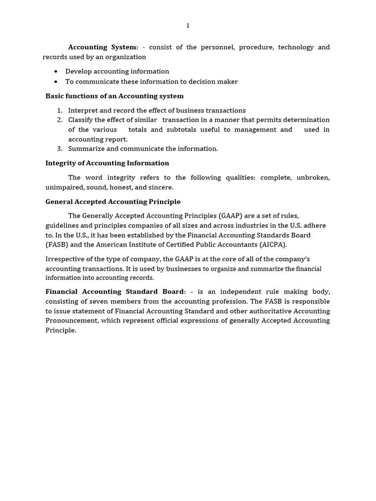 Accounting Notes | PDF | Debits And Credits | Expense