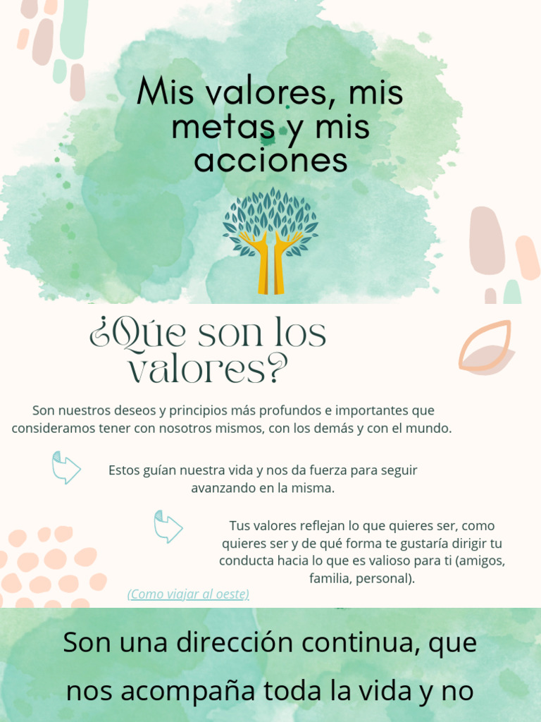 Presentacion - Mis Valores, Mis Metas y Mis Acciones | PDF