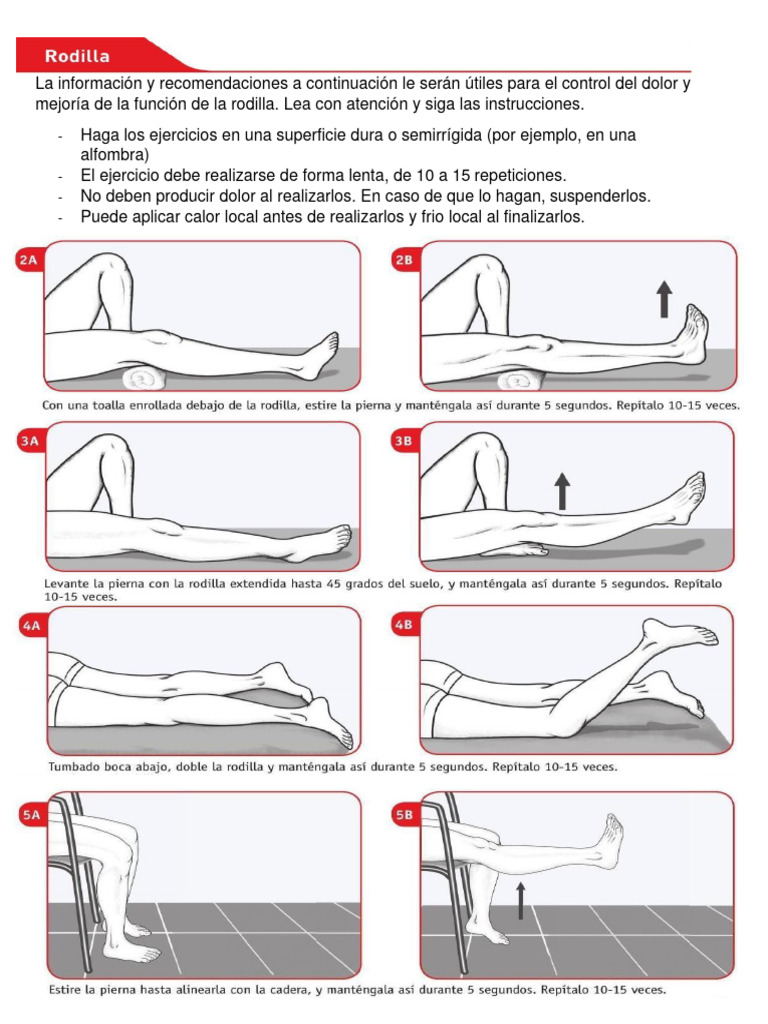 Ejercicios de Rodilla | PDF