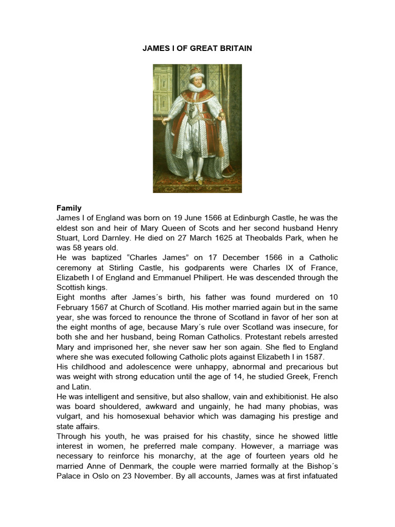 Biographyjames 1 | PDF | James Vi And I | Stuart Scotland