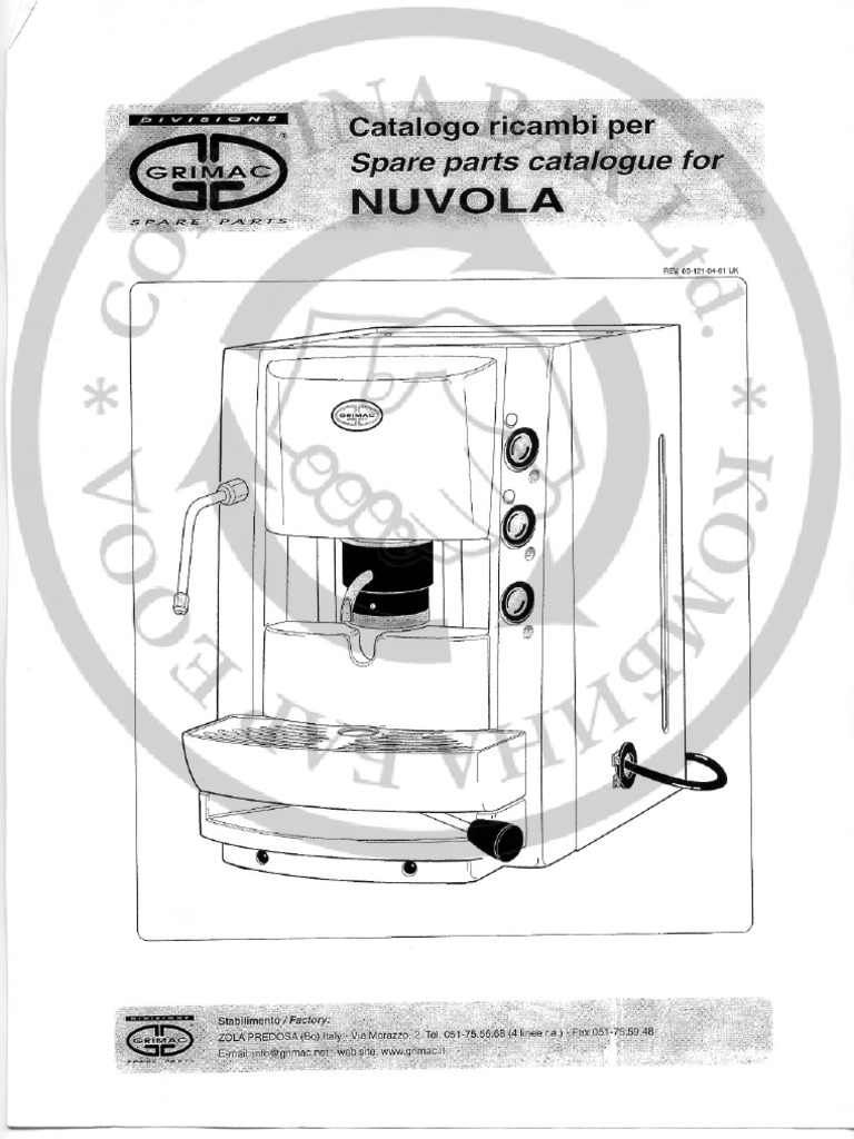 Grimac - Nuvola Parts Diagram | PDF