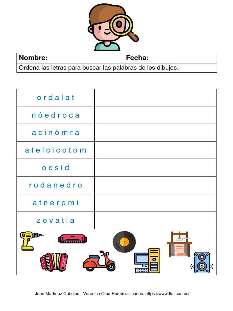 Anagramas Objetos 1 | PDF