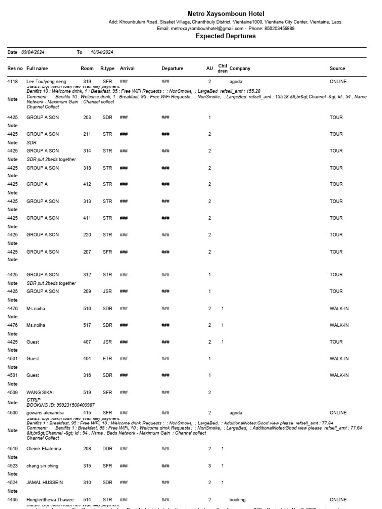 DepartureList2024 04 10 | PDF