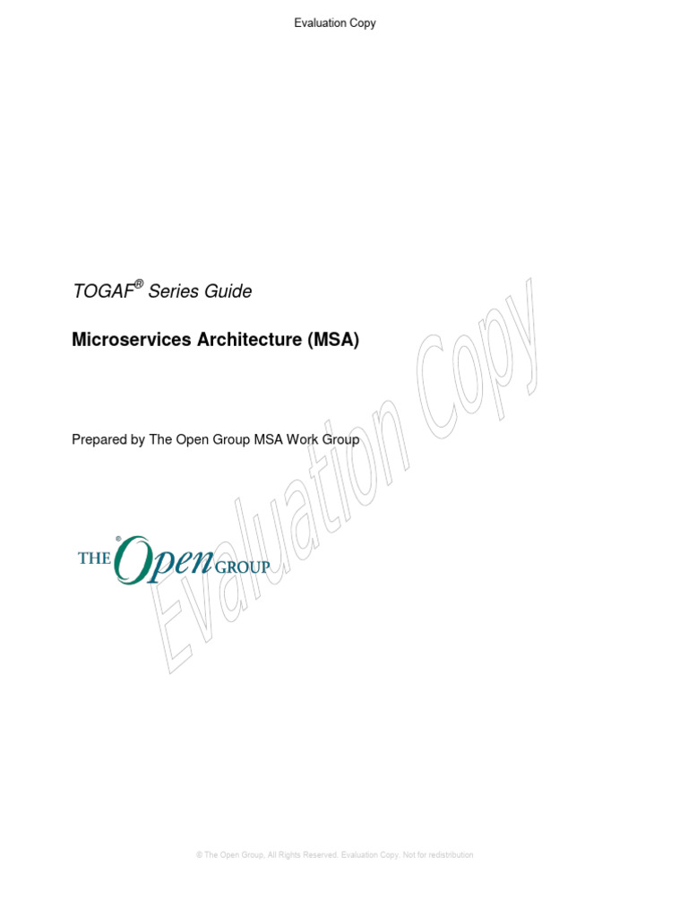 Togaf Series Guide: Microservices Architecture (MSA) | PDF | Enterprise ...