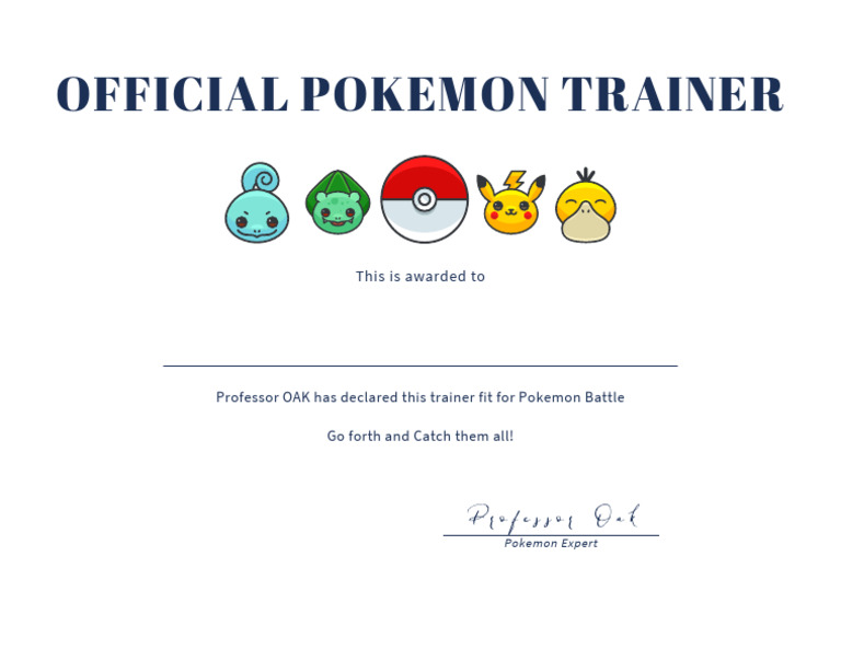 Pokemon Certificate | PDF