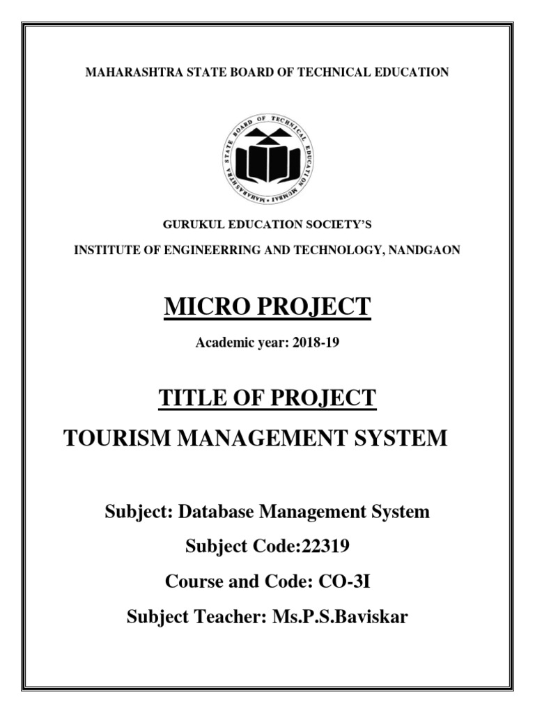 format microproject | PDF | Tourism | Databases